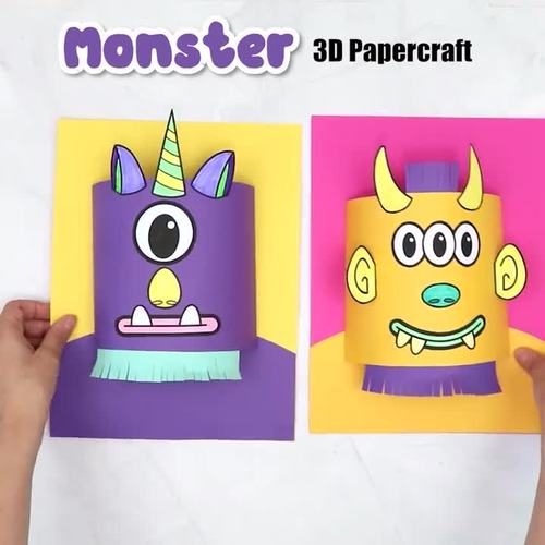 3D monster art by Super Fun Printables | TPT