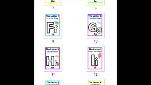 Colour the Alphabet Posters & Flashcards by Penny Saving Mum | TPT