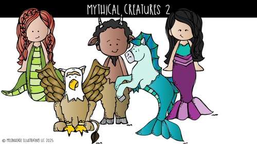 Mythical Creatures clip art Set 2 Mythology clip art Fantasy clip art Mini
