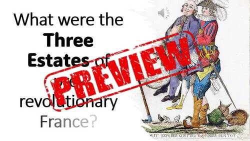 What were the Three Estates of Pre-Revolutionary France? Mr. Men Lesson