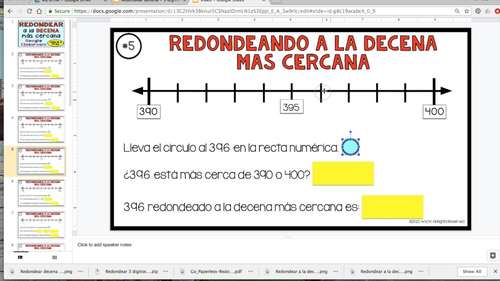 Rounding to the Nearest Ten in Spanish - Redondeando a la decena más cercana