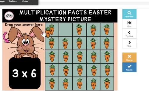 Multiplication Facts Easter Mystery Picture Digital Boom For Distance ...