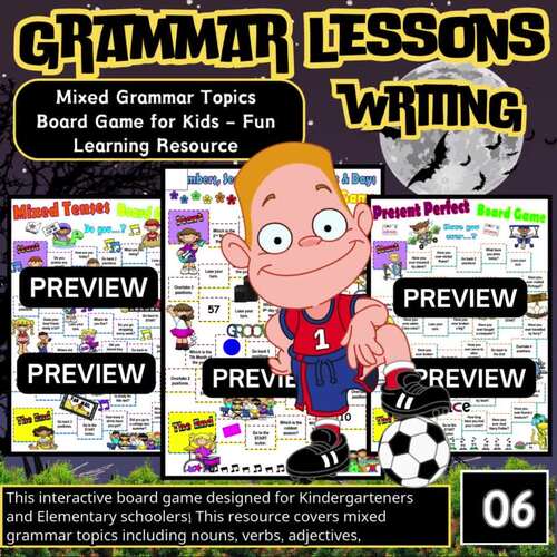 Mixed Grammar Topics Board Game for Kids – Fun Learning Resource