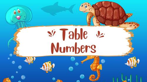 Table Numbers Under The Sea by Early Learning Amazing | TPT