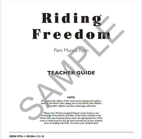 Riding Freedom Novel Units® Teacher Guide Novel Study | TPT