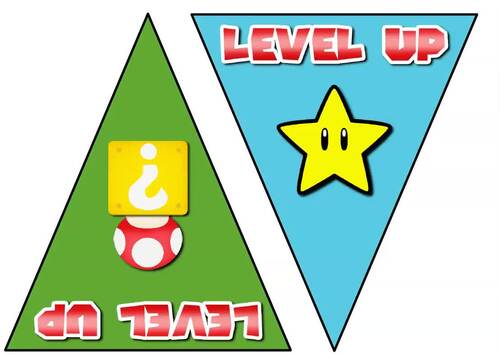 Video Game Data Wall Mario class data bar graph poster bulletin board