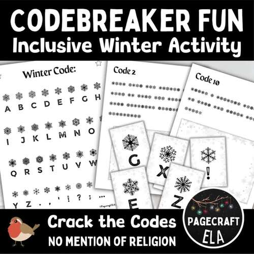 Inclusive Winter Codebreaker Activity with Snowflake Cryptogram Code