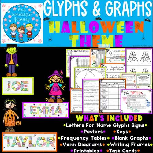 Glyphs and Graphs Halloween Theme by Our Wonderful Journey | TPT