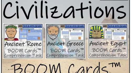 Ancient Civilizations BOOM Cards™ Comprehension Activity Bundle 3rd ...