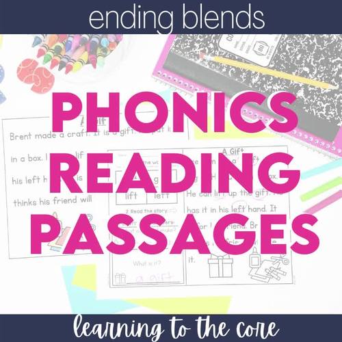 Phonics Decodable Reading Passages: Ending Blends Edition by Aylin Claahsen