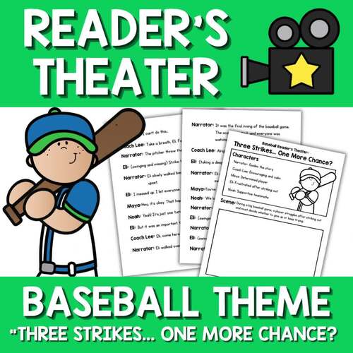 Baseball Reading Activity | Fun Readers Theater Skit with Growth ...