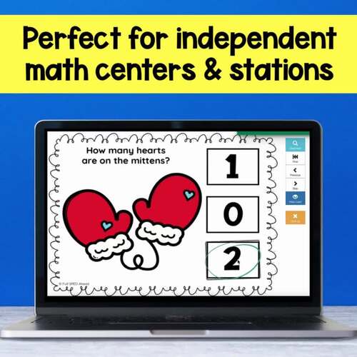 Winter Counting 0-10 Numbers 1:1 Correspondence Math Center Boom™ Cards ...