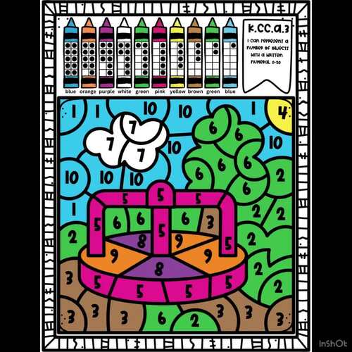 Back-to-School Playground Color-by-Number: Subitizing to 10 Math Activities