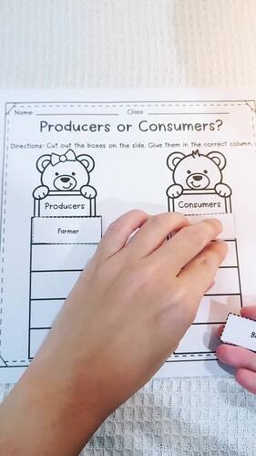 Producers and Consumers Sort – Cut and Paste Activity by Taketing Academy