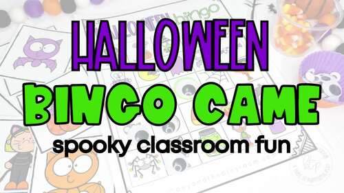 Preschool Halloween Game, Bingo Activity for Pre-K, Kindergarten, 1st grade