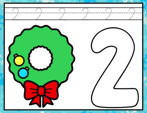 CHRISTMAS PLAYDOUGH NUMBER MATS | PLAYDOUGH MATS by sheetworm | TPT
