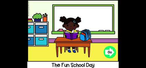 Back To School School Day Animated Emergent Reader For Google Slides