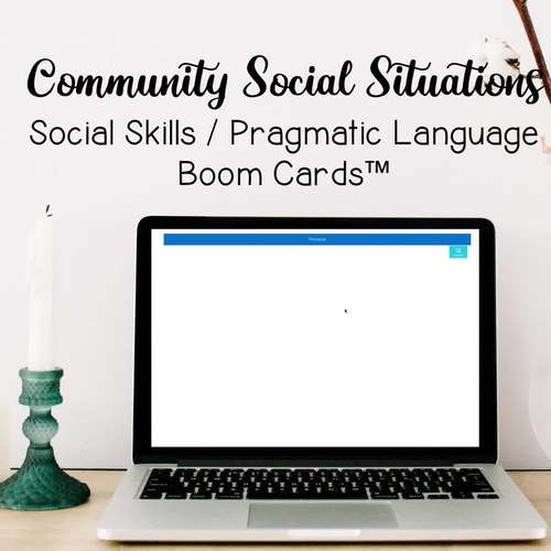 Community Social Situations for Pragmatic Skills Speech Therapy Boom Cards