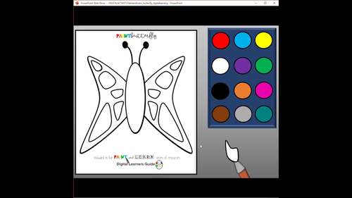 Digital Interactive Butterfly Color Exploration Activity PPT SEL Speech