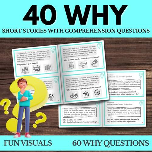 WHY Question Short Stories Wh Questions Reading Comprehension Therapy ...
