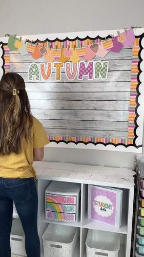 Fall Bulletin Board Kit | Cutesy Fall Bulletin Board | Autumn September ...