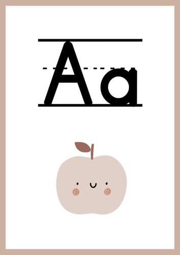 Neutral Boho Alphabet Posters (A-Z) by The Preppy Para | TPT