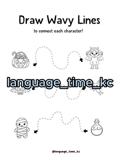 Halloween Coloring Preschool kindergarten activity book craft line tracing