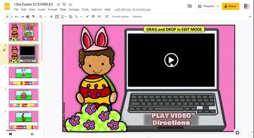 Easter BUILD SENTENCES PREDICTABLE SCRAMBLE BUNDLE ESL for Google ...