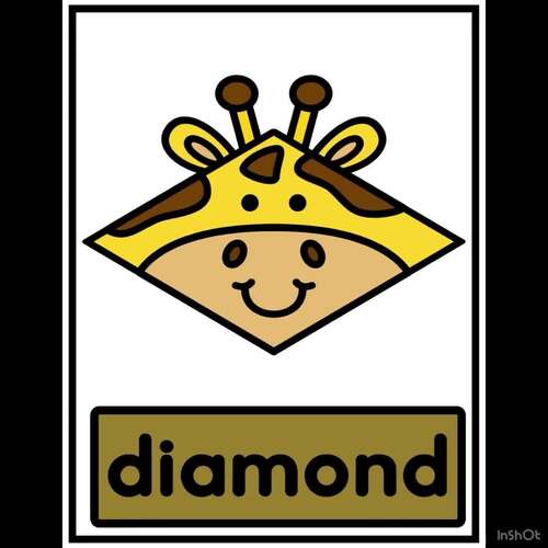 2D Shapes Classroom Posters & Practice Cards | Giraffe Theme | TPT