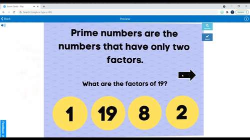 Prime or Composite Mystery Picture Boom Cards by Hands on Learning LLC