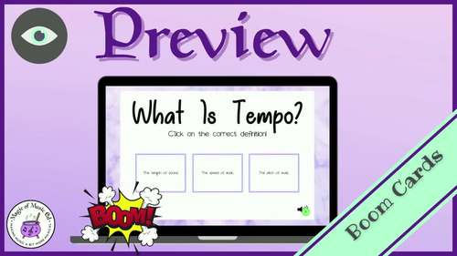 Tempo Boom Cards BUNDLE | Distance Music Learning by Magic of Music Ed
