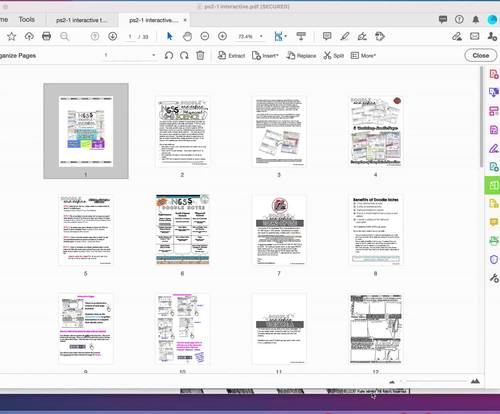NGSS Doodle Notes Motion and Stability: Forces and Interactions (MS-PS2)