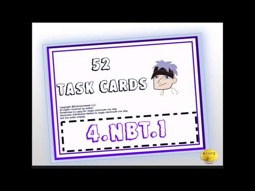 Place Value of Whole Numbers (4.NBT.1): Task Cards by Math Technologist