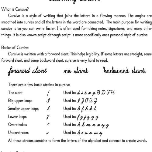 Learning Cursive 1 by Colour Your Class | TPT