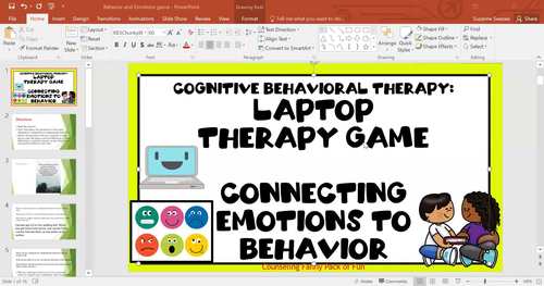 Laptop CBT Game: Connecting Emotions and Behavior | TPT
