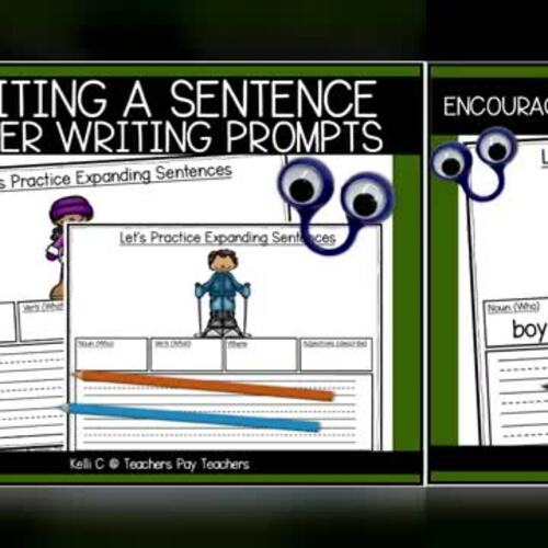 Sentence Writing Activities With Winter Related Picture Prompts Snow