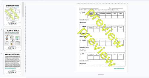 Read & Write Multi Digit Whole Numbers 4.NBT.2 | Word & Expanded Form