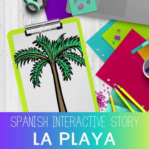 Spanish Beach Story for Beginners Interactive Reading La Playa Print ...