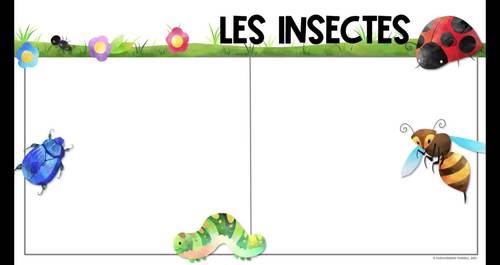 French Insect Themed Google Slides Template | les insectes | Distance ...