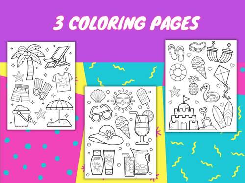 Summer Activity - End of Year Activities - Coloring Pages - Maze- Word ...