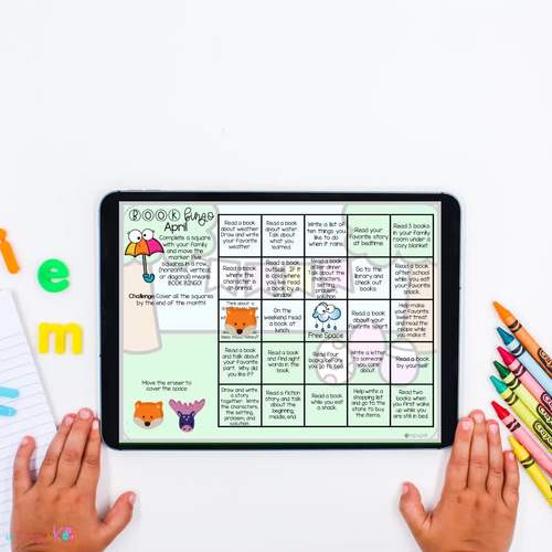 April Digital Book Bingo Reading Board | Google Slides by My Day in K