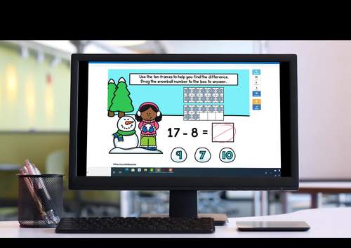 Winter Subtraction within 20 Related Facts Addition & Subtraction Boom ...