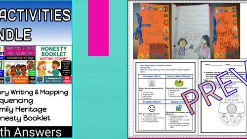 Writing Activities Bundle for Grades Kindergarten, 1st, 2nd, and 3rd ...