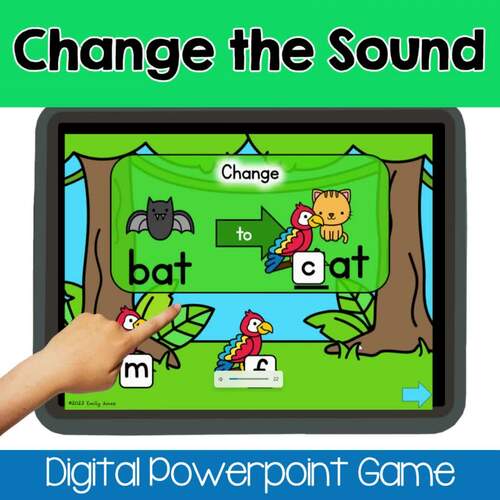 CVC Words - Change the Sounds - CVC Word Activity Digital Game - Change ...