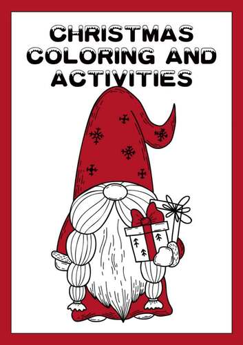 Gnome-themed Christmas Coloring and Activities book by Frog Pond