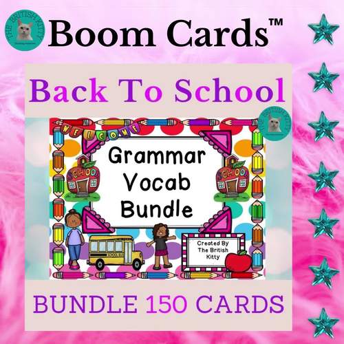 Back To School Grammar and Vocabulary Bundle 2nd & 3rd Grade Boom™ Cards