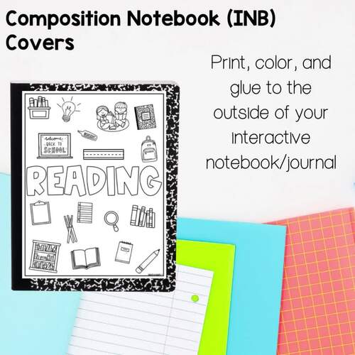 Interactive Notebook Journal Cover | Reading by Mint for Math | TPT