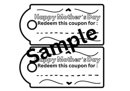 Mother's Day : Colouring Craft Coupon Book by Connies Designs | TPT