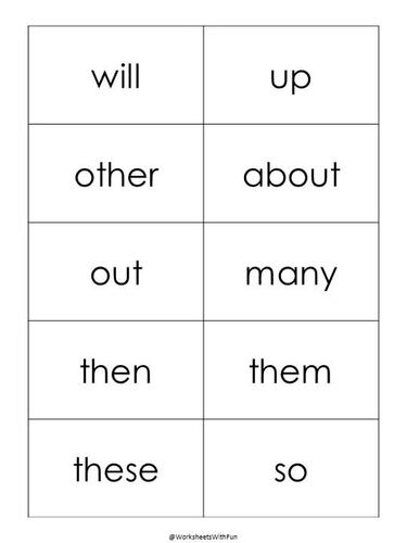 Sight Words Practice, Fry Sight Word Worksheets, Kindergarten Morning ...
