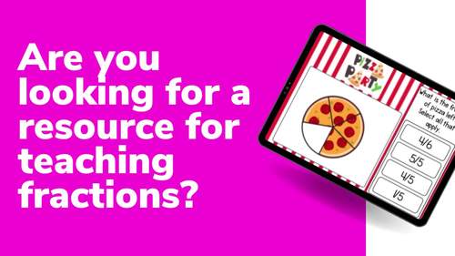 Pizza Fractions Digital Boom Cards by Fiddleheads | TPT